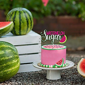 Watermelon Sugar cake topper, Summer Tutti Frutti Birthday Cake Decor, Happy Birthday Hawaiian Kids Party Decorations