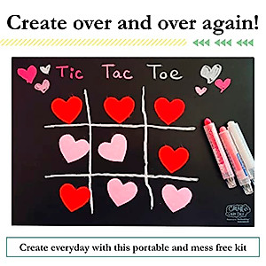 The Pencil Grip Create Everyday Black Board Playmat Kit with 8 Wonder Stix (TPG648)