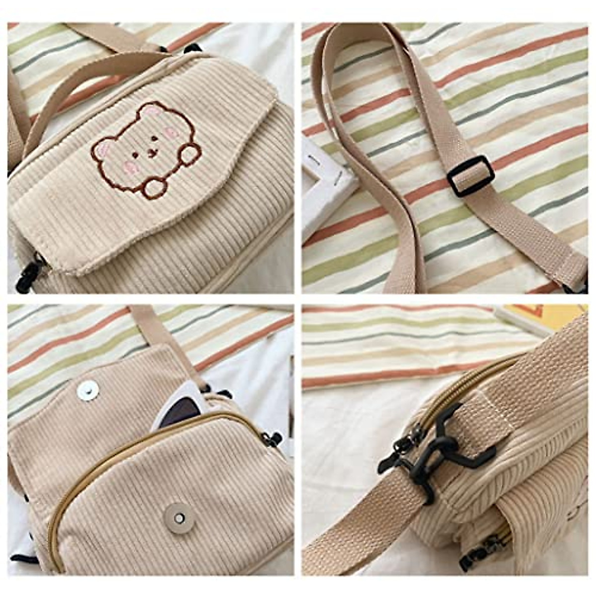 Crossbody Bags for Women Corduroy Hobo Bag Small Cell Phone Purse Cute Tote Bags Satchel Bag Shoulder Bag Handbag 2023