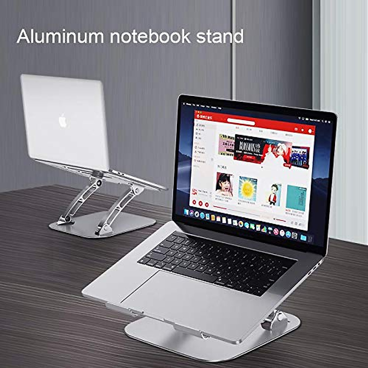 BoxWave Stand and Mount Compatible with Acer ConceptD 7 Ezel (CC715-72G) - Executive VersaView Laptop Stand, Ergonomic Adjustable Metallic Laptop Stand - Metallic Silver