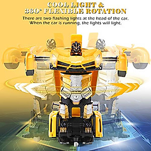 Dolanus Remote Control Car - Transform Robot RC Cars Contains All Batteries: One-Button Deformation and 360 Degree Rotating Drifting, Present Christmas Birthday Gift for Boys/Girls