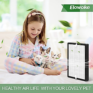 [Elowoke] GL-FS32 Replacement Filter Compatible with MOOKA KOIOS GL-FS32 and AZEUS GL-FS32 Air Purifiers, 2-in-1 H13 True HEPA, 2-Pack