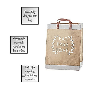 Santa Barbara Design Studio Hold Everything Market Tote Bag, 13" x 18", Eat Pray Love