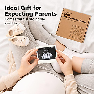 KeaBabies Baby Sonogram Picture Frame - Modern Ultrasound Frame for Mom to Be, Pregnancy Announcement Sonogram Photo Frames, Gender Reveal for Expecting Parents, First Time Dad Gifts (Cloud Gray)