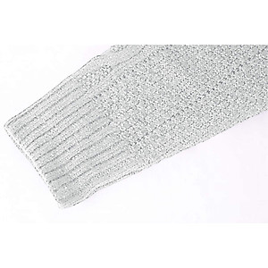 Karlywindow Mens Cable Knitted Cardigan Sweater Turtleneck Long Sleeve Slim Fit Winter Zipper Front Casual Pullover Sweaters