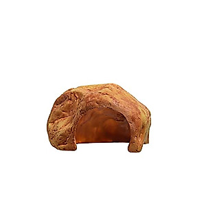 JIHAQUA Reptile Rock Hide Cave Hiding Place for Reptiles, Snake Cave and Hides for Snake, Ball Python, Geckos Reptiles (Medium)