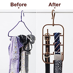 Multifunction Belts Rack,Tie Scarf Hanger for Closet,Livingroom,Bathroom,Basement,Organizer and Storage