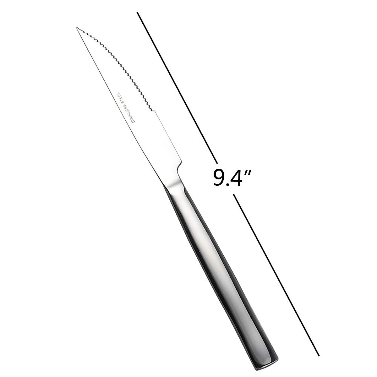 Idotry 6-Piece Stainless Steel Steak Knives, Kitchen Dinner Knives