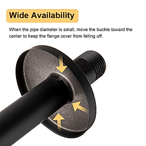 OFFO Shower Arm Flange 2.5 inches in Outer Diameter Replacement Shower Head Arm Escutcheon Plate Suitable for Most Brands Shower Head Arms, Matte Black