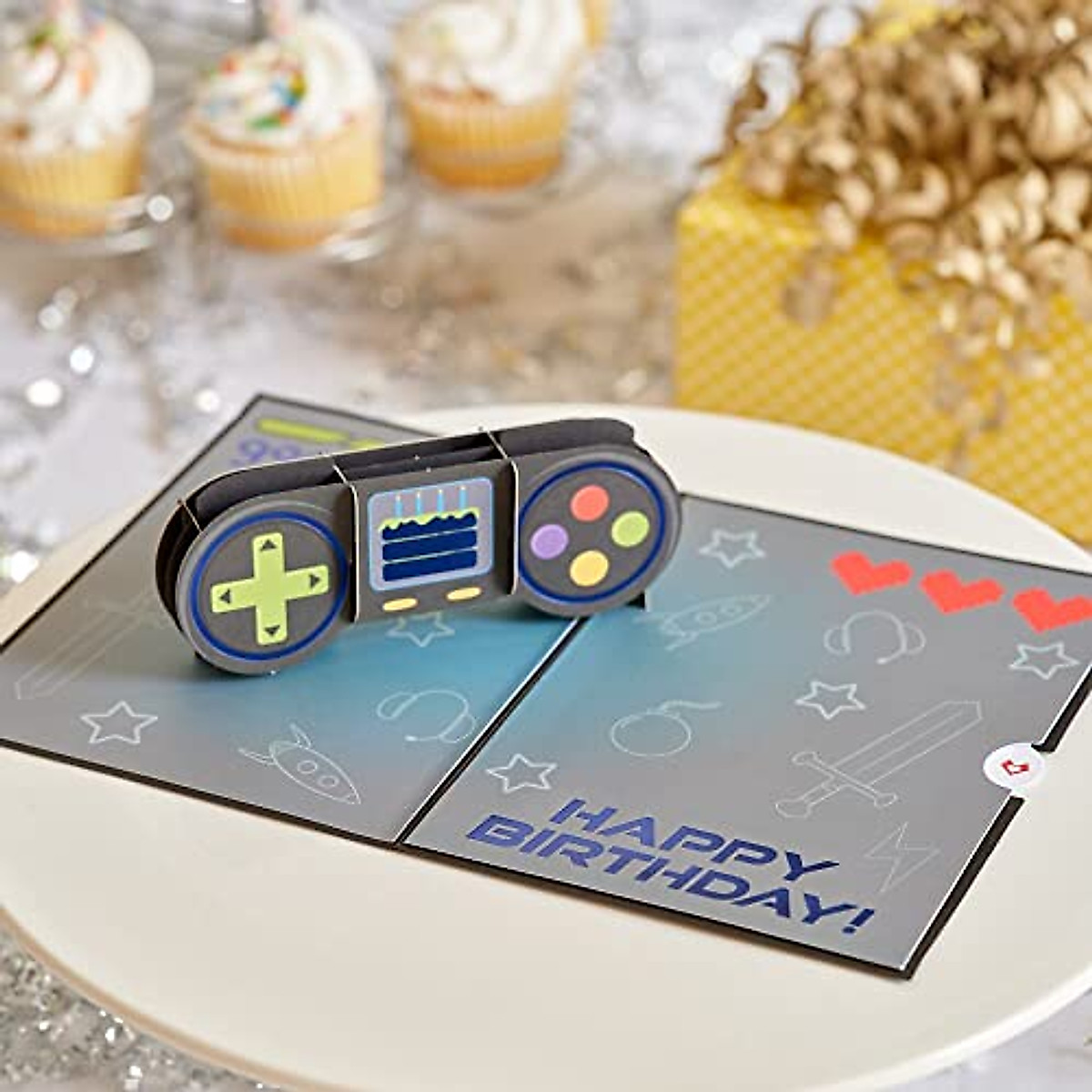 Lovepop Level Up Gamer Birthday Pop Up Card – Greeting Card for Gamer Boys – Birthday Card for Teenage Minecraft Boy 5 x 7”