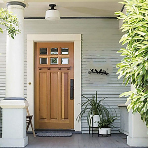 CREATCABIN Love Birds on a Branch Metal Wall Decor Tree Art Metal Bird Garden Wall Art Signs Black Hanging for Christmas Halloween Home Decoration Indoor Outdoor Garden Aesthetic Bedroom 12x4inch