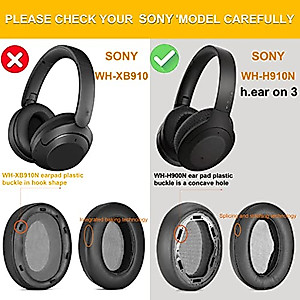 WH-H910N Ear Pads - defean Replacement Ear Cushion Cover Compatible with Sony WH-H910N h.Ear on 3 Wireless Noise-Canceling Headphones (Black)
