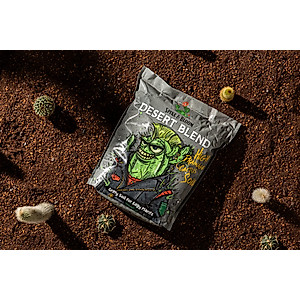 High Drainage Cactus Soil Potting Mix with Mycorrhizal Fungi - 8 Pounds / 4 Quarts of Soil for Succulents and Cactus - Slightly Acidic, Gritty Soil for Healthy Indoor Plants - Spike & Bloom
