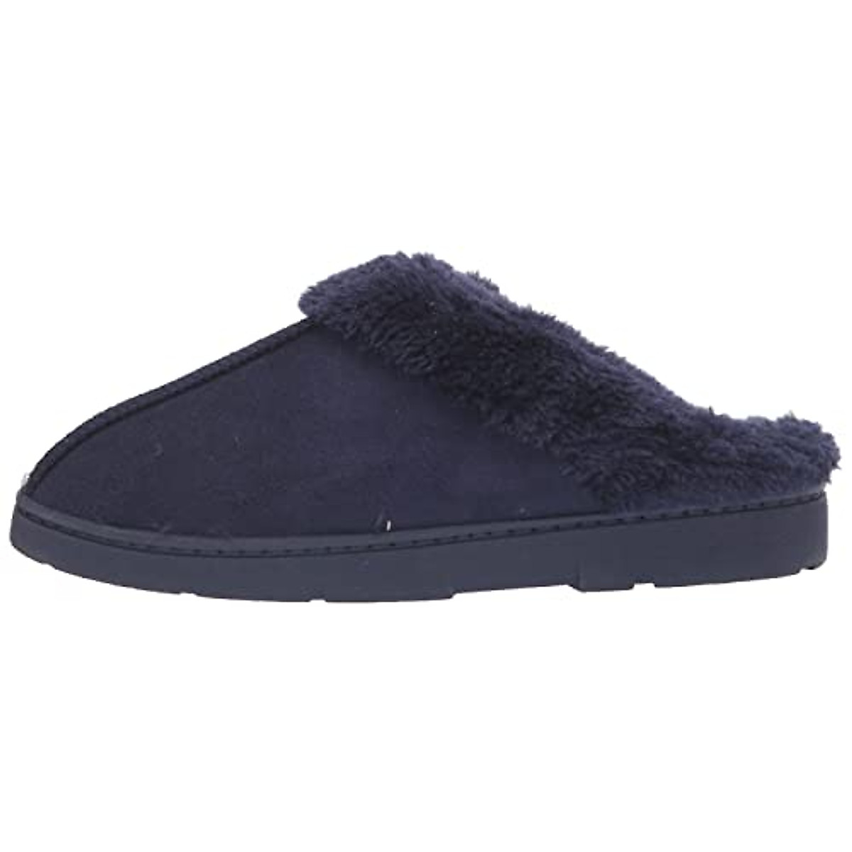 MUK LUKS Women's Polysuede Clog Slipper, Royal Blue, Large