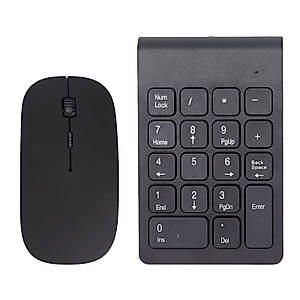 2.4GHz 1200 DPI 18 Key Number Pad Number Pad Mouse Combo Sensitive Remote Technology Plug and Play for Home Office