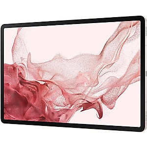 SAMSUNG Galaxy Tab S8+ Plus w/Low Latency S-Pen 256GB 12.4’’ 120Hz AMOLED, Snapdragon 8 (4nm), Android 12 Wi-Fi Tablet SM-X800 US Model (w/Fast 25W Charging Cube, Pink Gold)