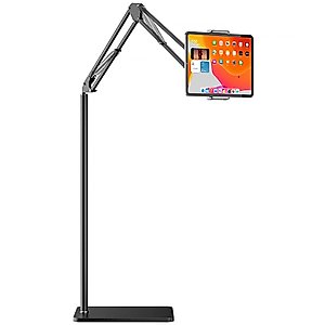 SENLNES Tablet Floor Stand Holder, Adjustable Universal 360-degree Rotatable Metal Tablet Holder, Suitable for iPad Air Mini Pro 12.9/9.7,iPhones, Cell Phones (4.7"-12.9")