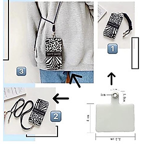 FABULWAY Phone Lanyard Universal Nylon Cell Phone Lanyard with Adjustable Detachable Neck Crossbody Lanyard and Phone Tether,Phone Strap Compatible with Most Smartphones (Dark Color)