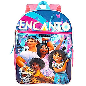 Encanto Backpack with Lunch Box Set - Bundle with Encanto Backpack, Encanto Lunch Bag, Water Bottle, Stickers, More | Encanto Backpack for Girls Disney