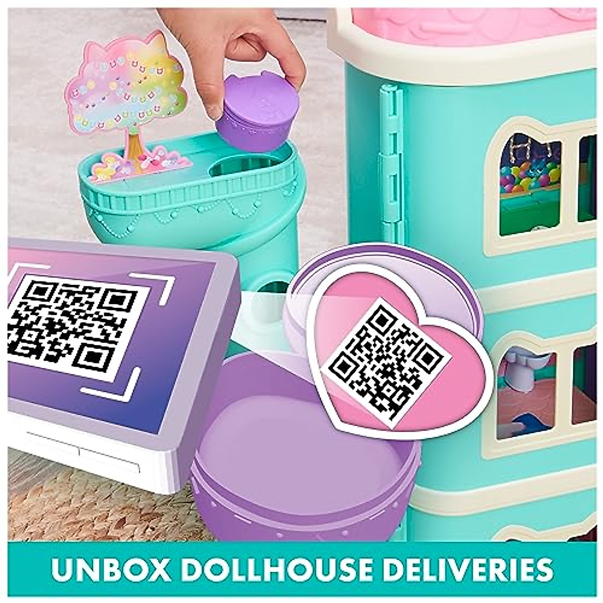 Gabby’s Dollhouse, Purrfect Dollhouse with 15 Pieces including Toy Figures, Furniture, Accessories and Sounds, Kids Toys for Ages 3 and up