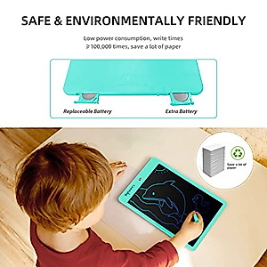 CARRVAS LCD Writing Tablet for Kids 2 Pack 10 Inch Coloring Pad Drawing Pad Reusable Electronic Doodle Board Toy Gifts for 3 4 5 6 7 8 Years Toddler Boys Girls (Double Battery)