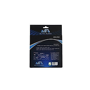 Elite Audio EA-OB08G 8-Guage Complete Car Amplifier Installation Wiring Kit 2-Channel 1000W Power