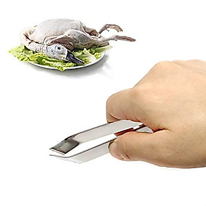 Honbay 4PCS Stainless Steel Fish Bone Tweezers Pliers for Home and Restaurant