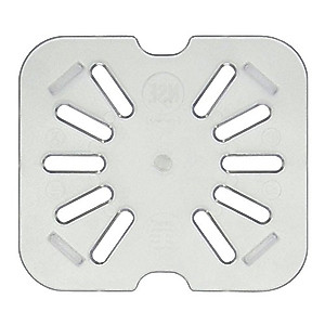 HUBERT 1/6 Size Drain Shelf for Cold Food Pan Clear Polycarbonate