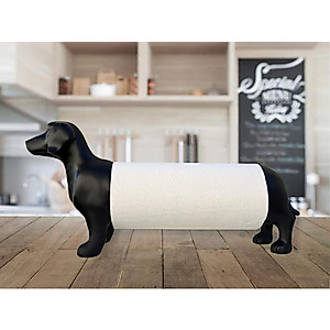 Weiner Dachshund Dog Paper Towel Holder Black Elegant Kitchen Decor | Best Gifts Idea - Dachstastic