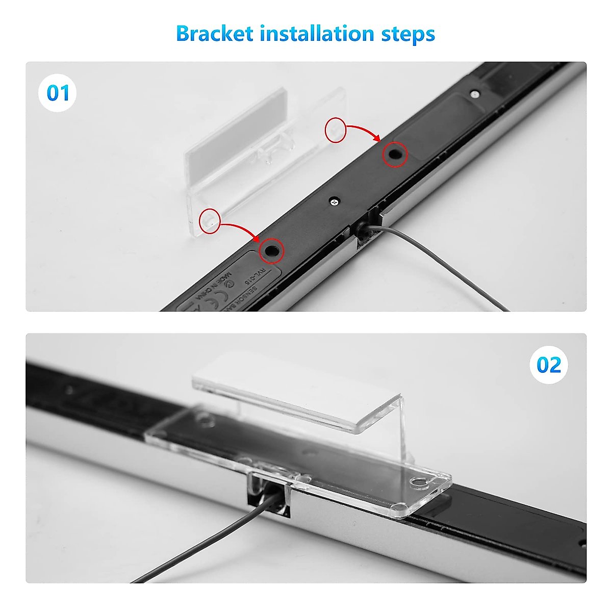 2 in 1 Wii AV Cables Composite Audio Video Cable + Wii Sensor Bar Wii Wired Infrared Ray Sensor Bar Compatible with Nintendo Wii and Wii U