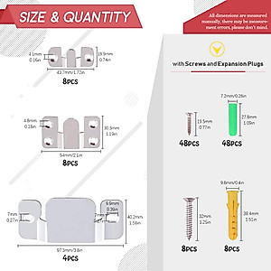 Hilitchi 120Pcs Assorted Metal Universal Sectional Sofa Interlocking Furniture Connector Bracket with Screws
