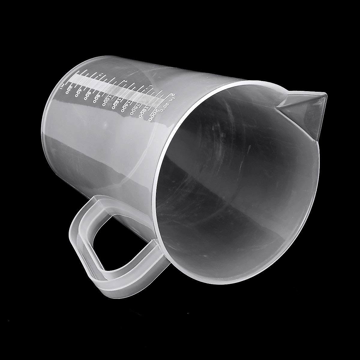 YiZYiF Kitchen Measuring Cup Plastic Graduated Pitcher Jug with Pour Spout and Lid for Cold Water Milk Tea Iced Juice Beer Without Lid 2000ml