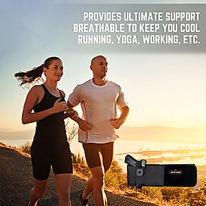 Acelane Belly Band Holster for Concealed Carry Abdominal Band Gun Holster Tactical Elastic Waist Pistols Adjustable Belly Wrap IWB OWB Mag Pouch Fits Firearm Handgun Revolvers for Men & Women