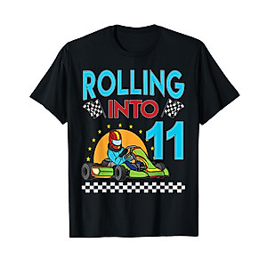 Rolling into 11 Go Kart Racing Go-Kart 11th Birthday Racing T-Shirt