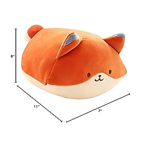 Anirollz Stuffed Animal Plush Toy – 10" Medium Plush Doll | Soft, Squishy, Cute, Comfort, Safe | Birthday Gift Pillow with Cute Character Fox Foxiroll