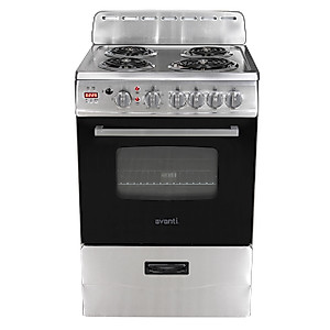 Avanti ERU240P3S ERU240 24" Electric Range Oven with Framed Glass Door, in Stainless Steel