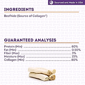 Treatly USA Collagen Rolls 9-10" Dog Chew Treats - Natural Flavor, 4 Count/1 Pack