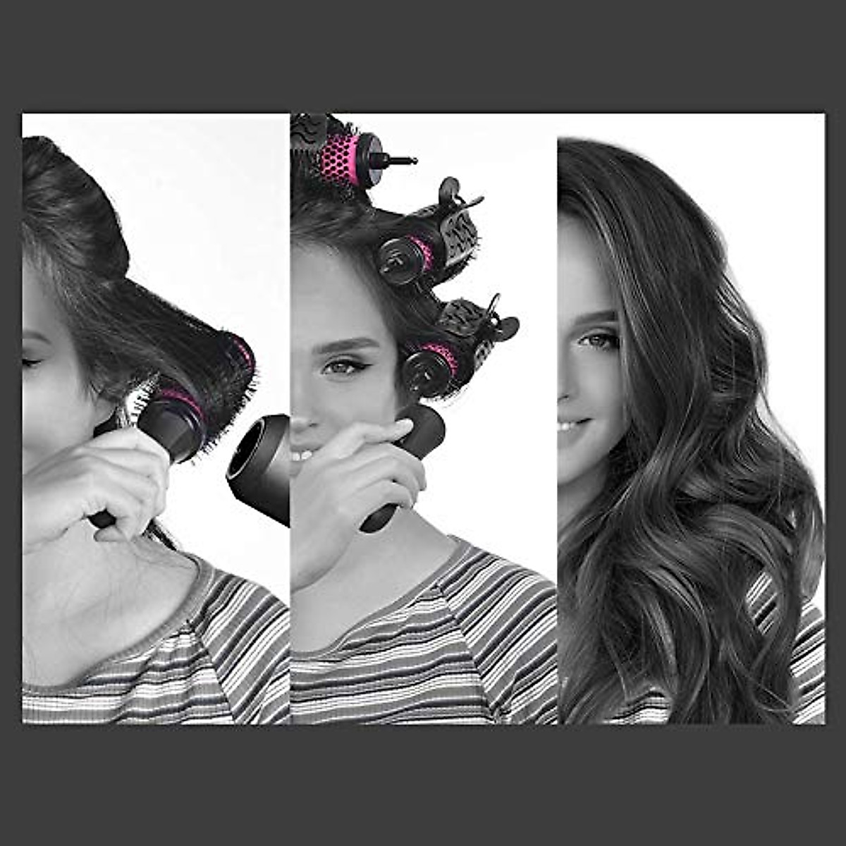 6PCS Round Hair Brush Set, Detachable Comb Barrels Blow Drying Barrel Hairbrush Curling Tool Set Round Thermal Brush Curling Brush Hairclips for Blowouts and Hairstyling