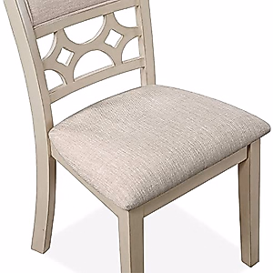 New Classic Furniture Mitchell 5-Piece Dining Set with 1 Table and 4 Chairs, Bisque/Brown