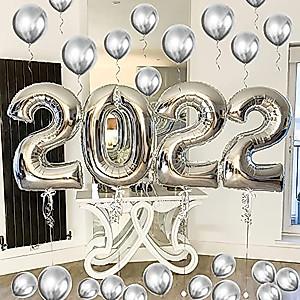 Silver Balloon Metallic Silver Balloons, 60 Pieces Silver Metallic Chrome Balloons Helium Party Balloon for Birthday, Baby Shower