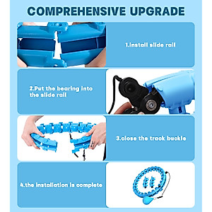 Dumoyi Smart Weighted Fit Hoop for Adults Weight Loss, 30 Detachable Knots, 2 in 1 Adomen Fitness Massage, Great for Adults and Beginners