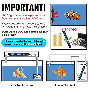 Aquarium Clean Light,13W Aquarium Algae Bloom Clean Light with Timer,Submersible Waterproof Lamp for Fish Tank Pond，Water Clean Green Clear Waterproof Clean Lamp for Sump Swim Pool