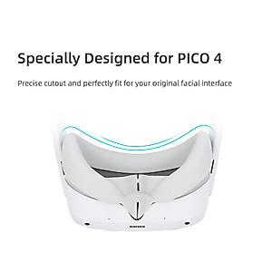 VR Silicone Interface Cover for Pico 4 VR Headset Face Cover Anti-Leakage VR Silicone Pad Anti-Leakage Light Blocking Sleeve (Black)
