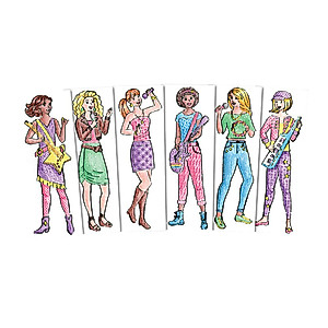 Fashion Plates Superstar – Girls Fashion, Mix-and-Match Drawing Kit, Arts and Crafts, Coloring, Art Supplies, Craft Supplies, Stencils, Crayons Included, Create Your Own Fashion Designs, Ages 6+