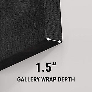 Inktuitive 'Hustlin Bull' Motivational Canvas Wall Art, 40 x 30-Inch Hustle and Luxury Lambo Inspirational Wall Decor, Ready-to-Hang Modern Wall Art for Living Room