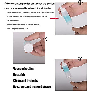 6PCS 50ml/1.6oz Empty Frosted Clear Airless Cosmetic Lotion Pump Bottles Refillable Travel Makeup Cream Foundation Container Dispenser Storage Vials for Liquid foundation Essential oil Shampoo