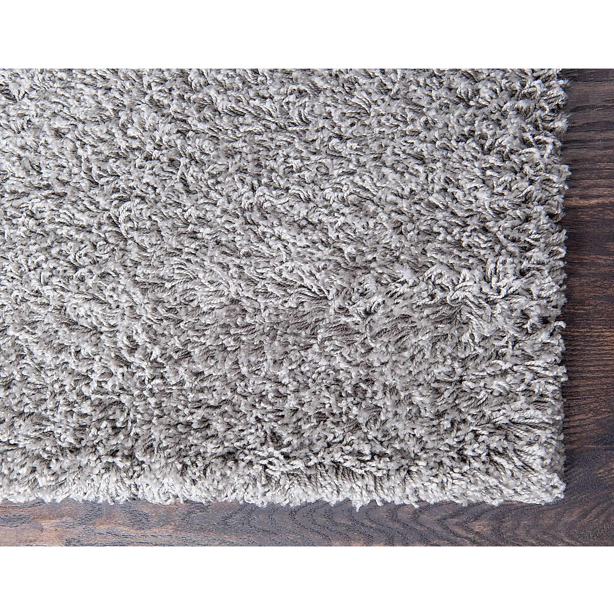 Unique Loom Solid Shag Collection Area Rug (5' 1" x 8', Cloud Gray)