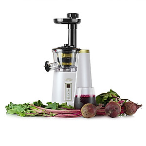 Omega Juicer Cold Press 365 Vertical Slow Masticating Extractor for Fruits and Vegetables, BPA-Free, 65 RPM, 150-Watts, White