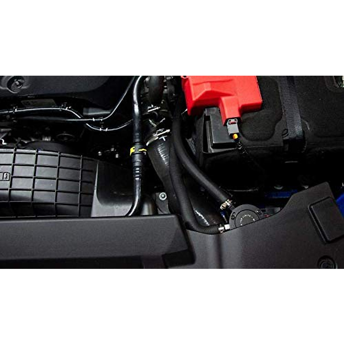 Mishimoto MMBCC-RGR-19PBE Baffled Oil Catch Can Fits Ford Ranger 2019-2021 Black