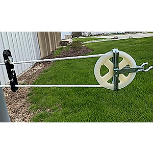 2 PK- 5'' Clothesline Pulley Wheel High Grade Impact Features Aluminum Axle Rustproof Weather Resistant - Nylon Rope Pulley for Outdoor Drying Clothing & More, White